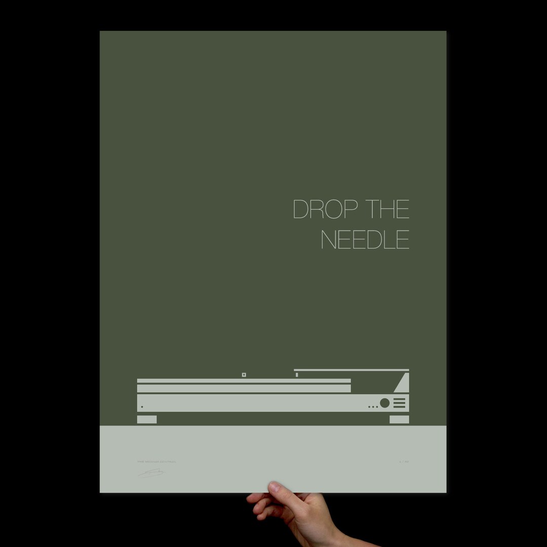 Drop the Needle, Art Print, Screenprint, Print, Typography, Office Art ...