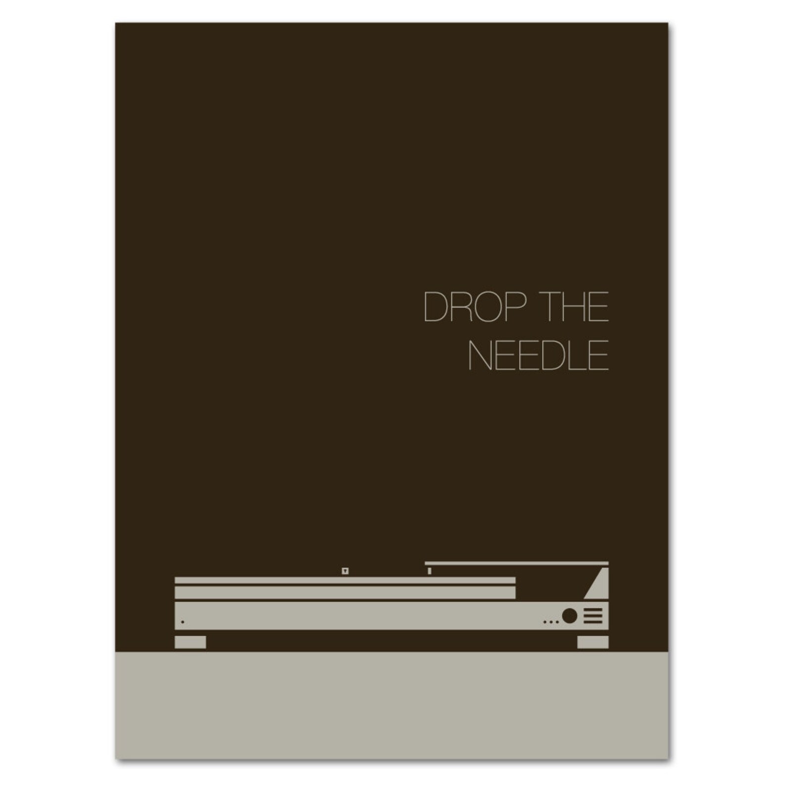Drop the Needle Art Print Screenprint Print Typography - Etsy