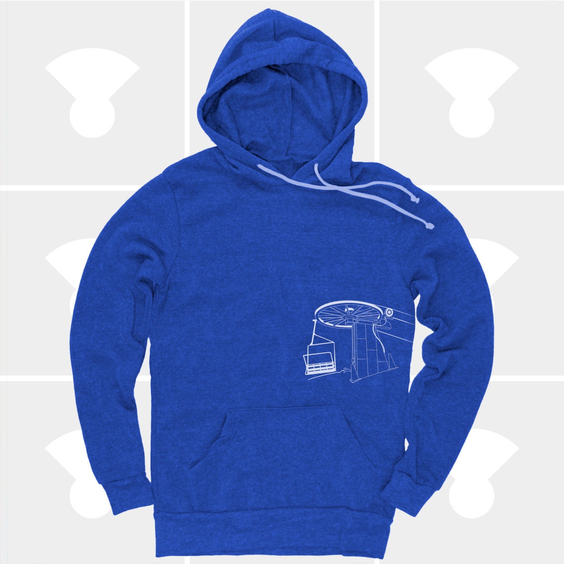 Ski Chairlift Hoodie, Unisex Cotton-poly Blend - Etsy