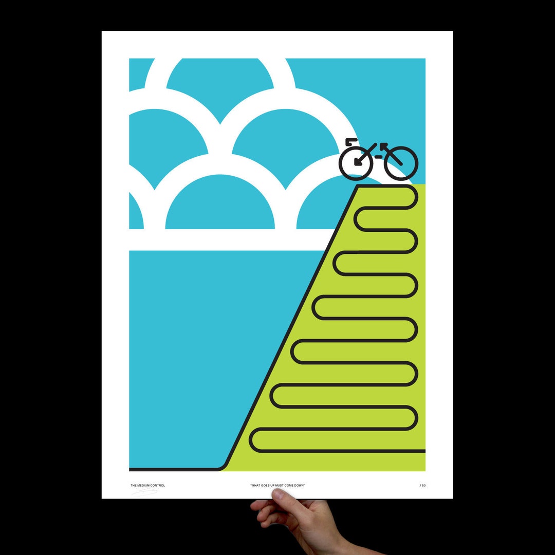 Lester River Biking Art Print, Hand-printed Screenprint, Limited ...