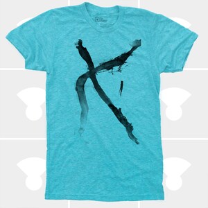 Men's T-shirt Abstract Letter X Screen Printed Triblend or Poly-cotton ...