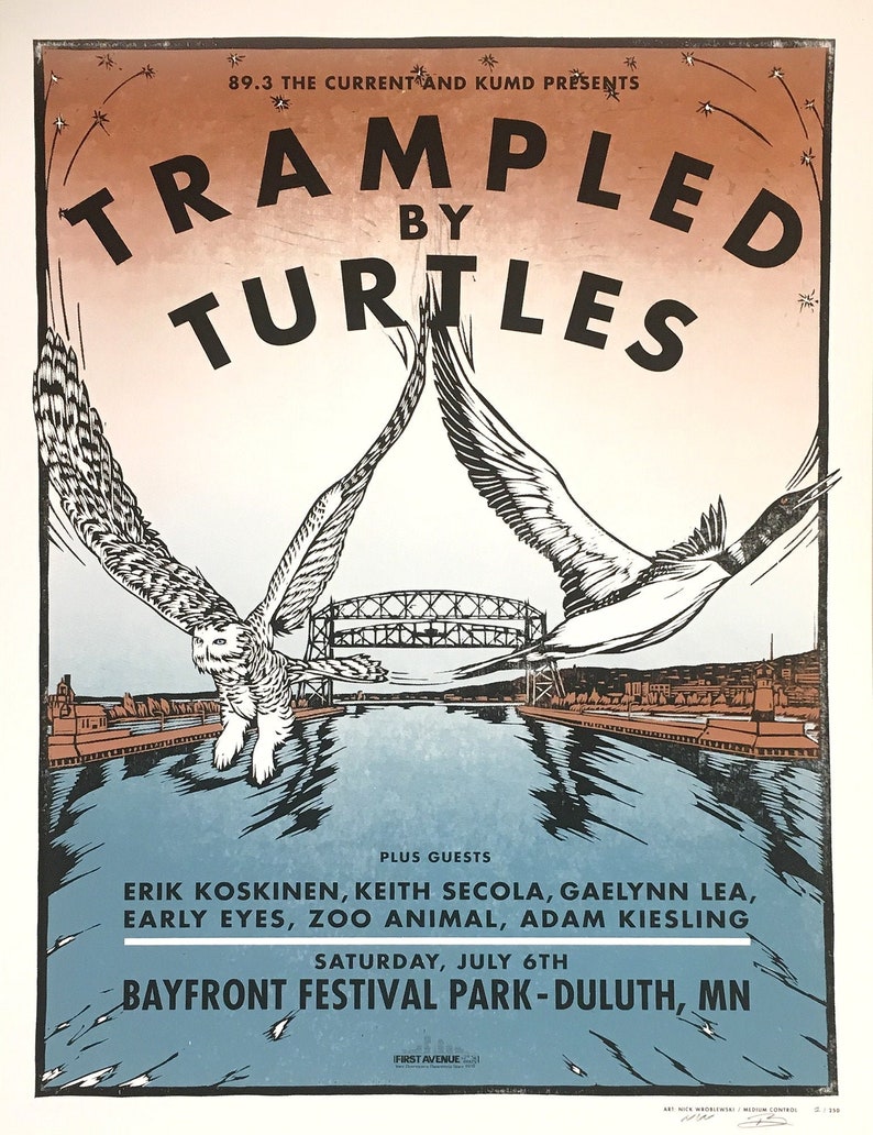 TRAMPLED BY TURTLES Poster Duluth 2019 Gig Poster Art | Etsy