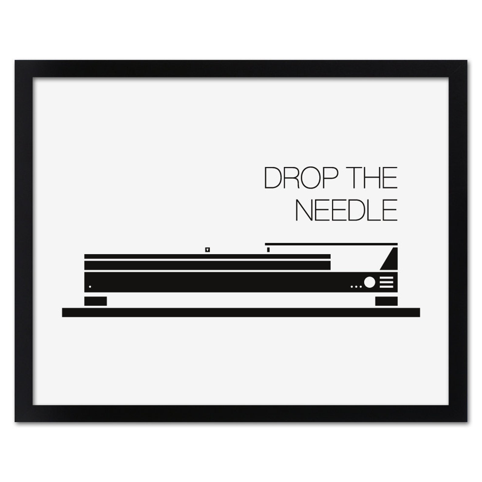 Print: Drop the Needle - Screenprint - Turntable Illustration - Etsy