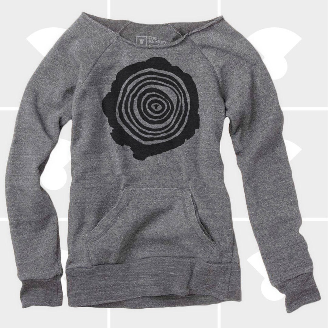 Tree Rings, Women's Sweatshirt, Women Clothing, off the Shoulder, Cute ...