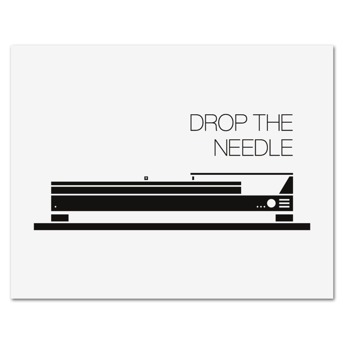 Print: Drop the Needle - Screenprint - Turntable Illustration - Etsy