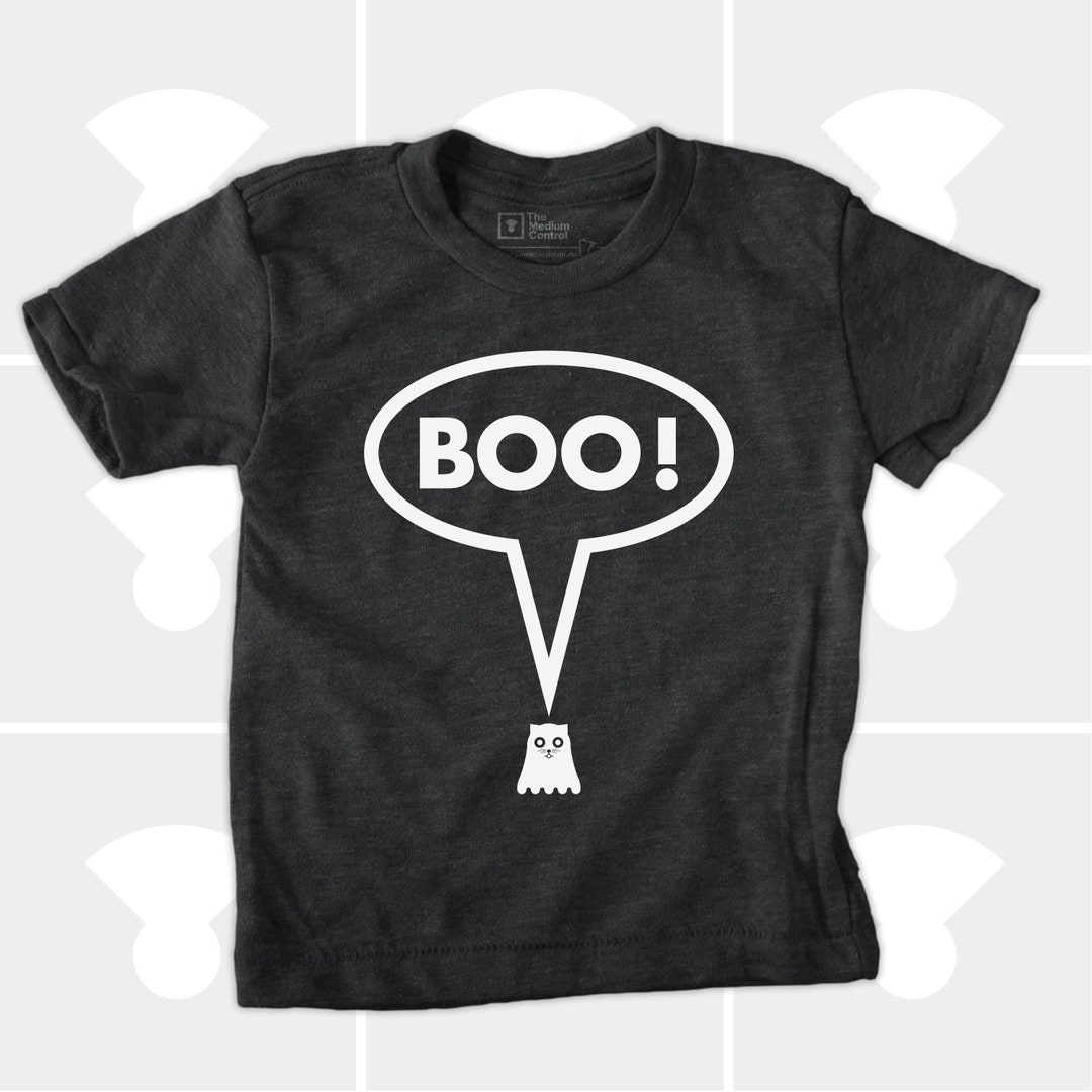 Halloween: Boo! Ghost Cat Shirt, Halloween Cat Tshirt, Kids Halloween ...