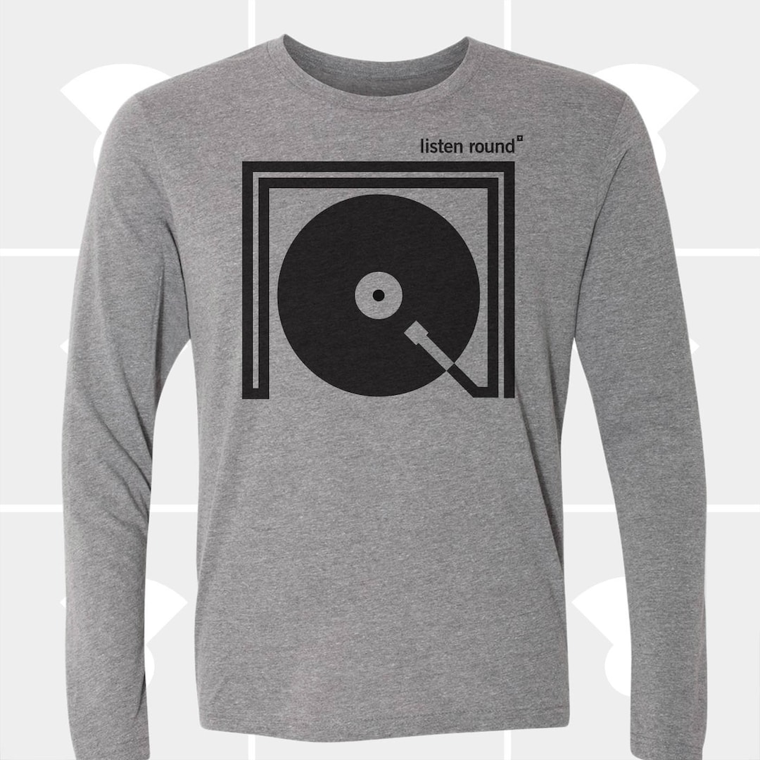Long Sleeve T Shirt, Turntable, Record Player, DJ Gift, Mens Shirt ...