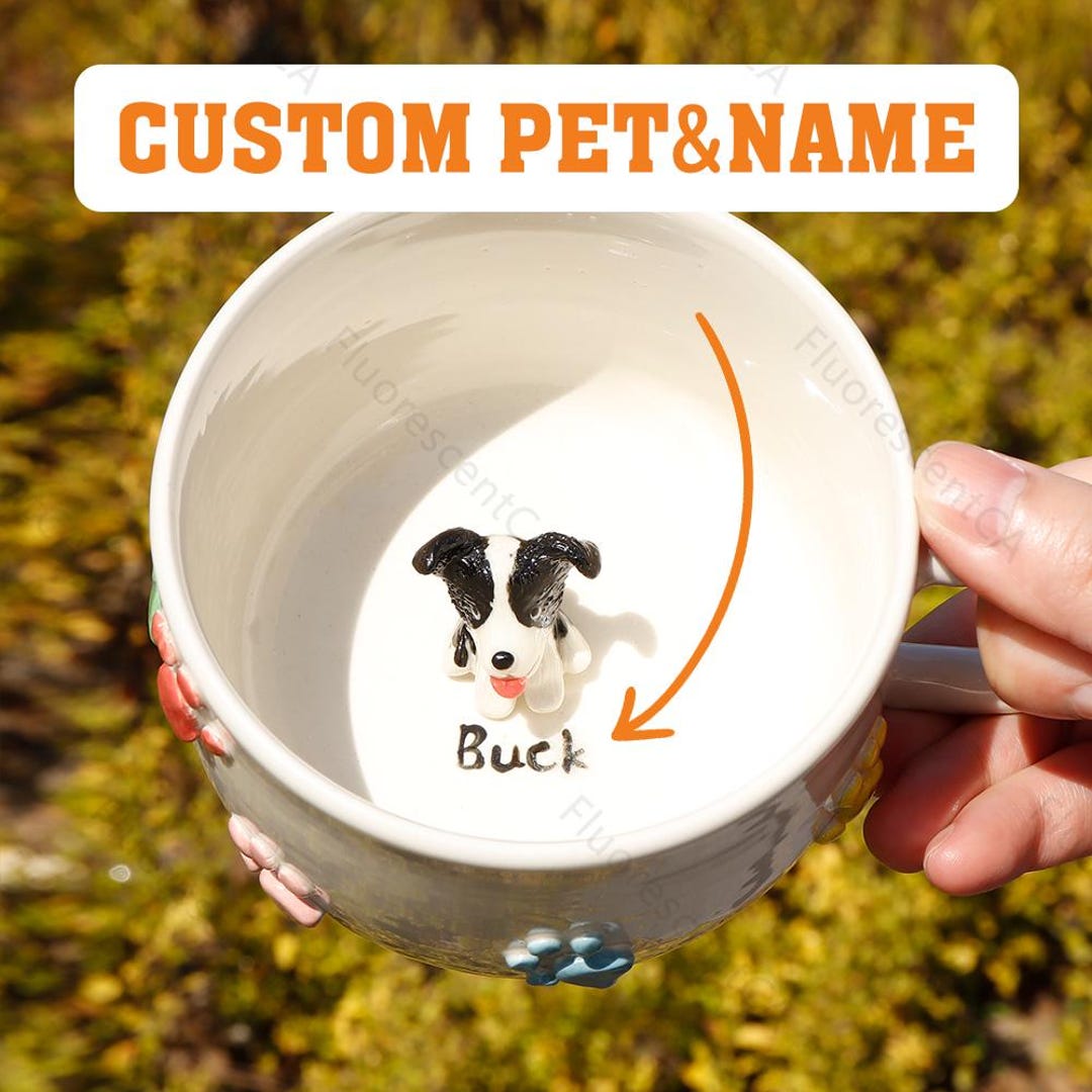 Custom Dog Hidden Inside Coffee Mug,special Coffee Cat Mug,mug With Dog ...