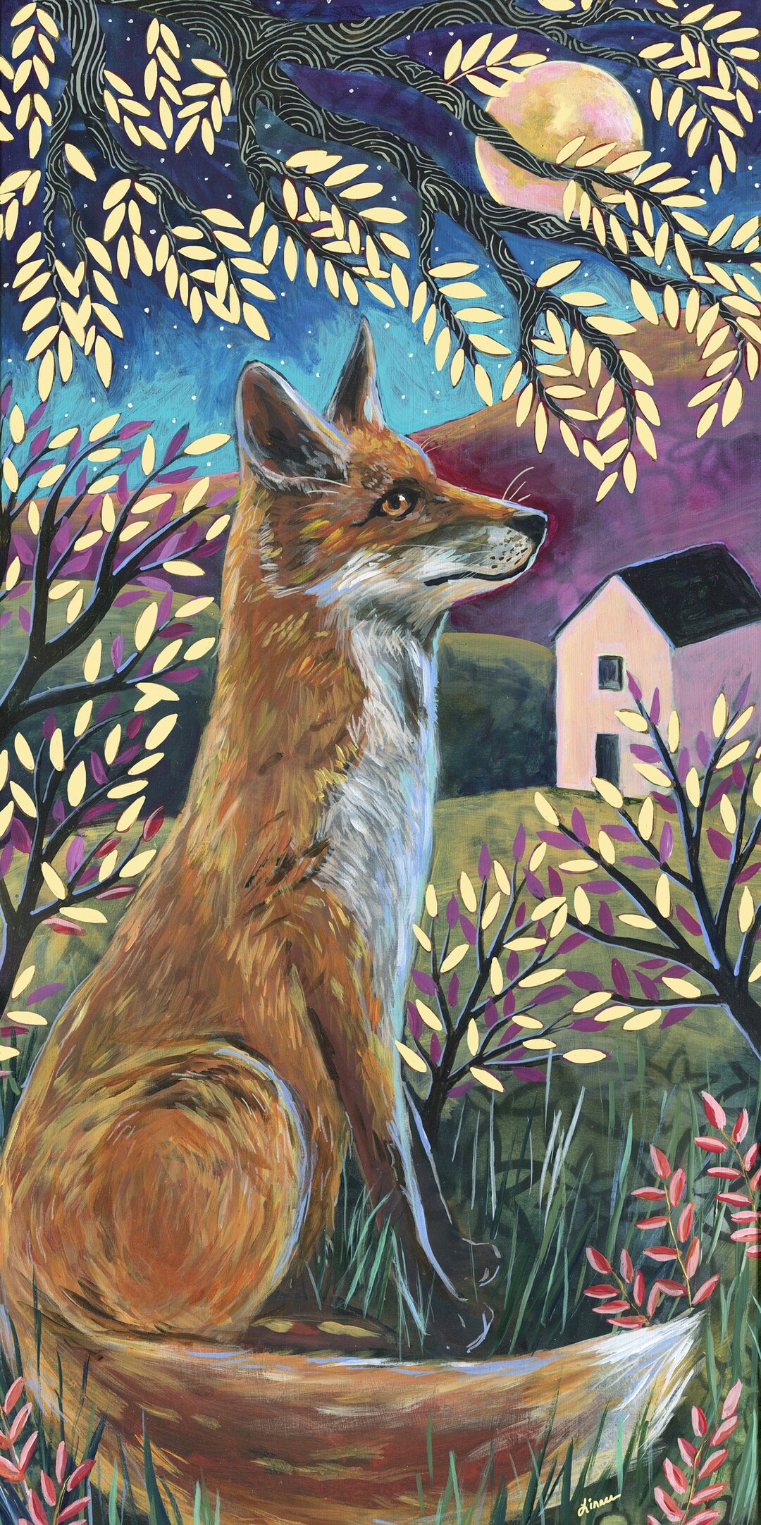 Archival 6x12 Inch Print on Wood Panel "pink Moon" - Etsy