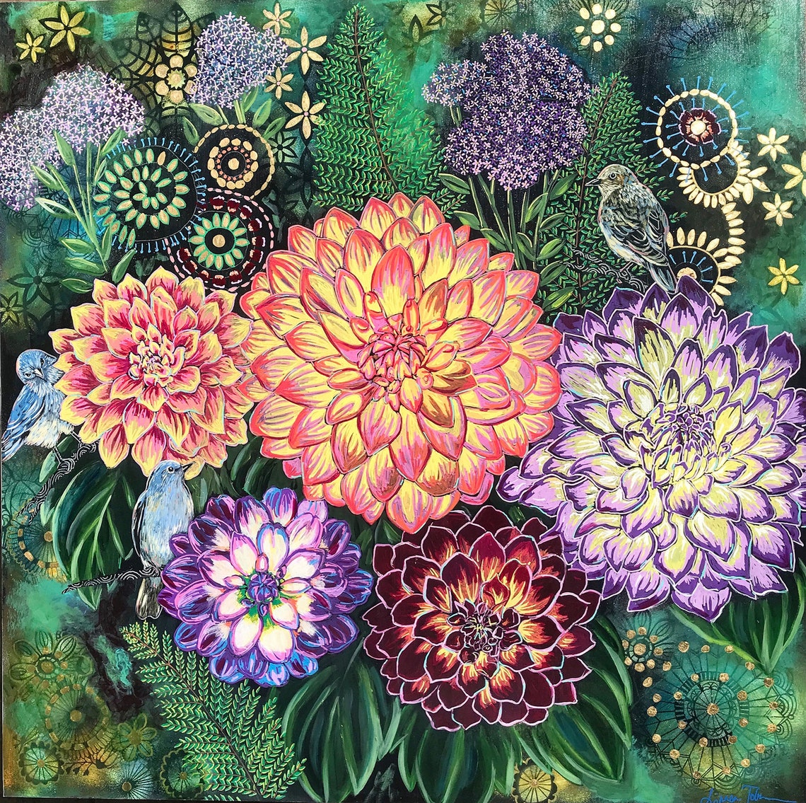 Archival 8x8 Inch Print on Paper a Bluebird Day - Etsy