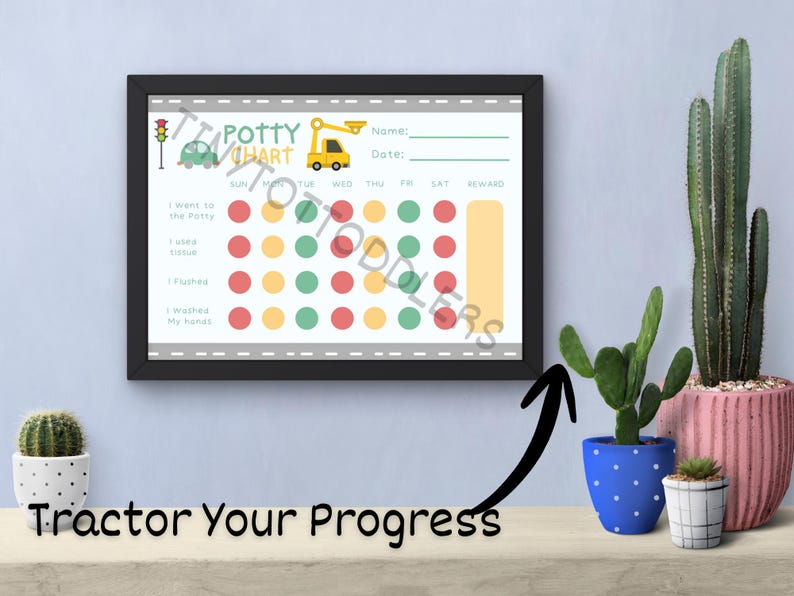 Printable Potty Training Chart, Potty Training, Potty Chart, Reward ...