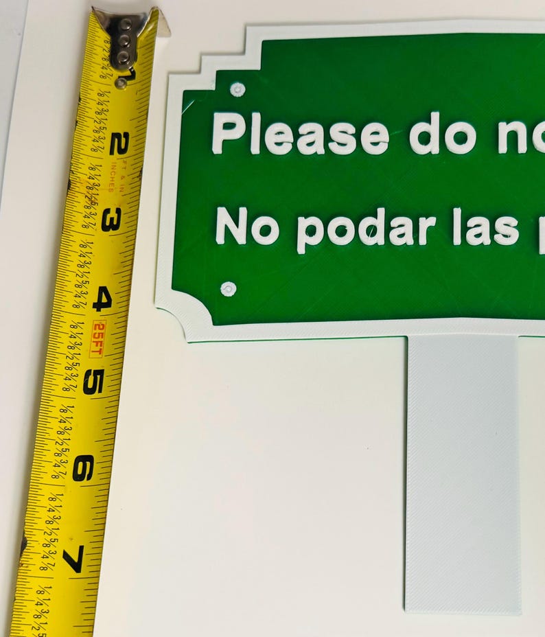 Bilingual “do Not Trim” Plant Sign - Etsy