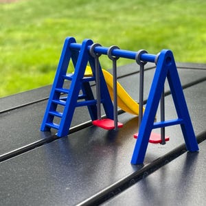 Mini Slide & Swing Playset – 1/10 Scale - Etsy
