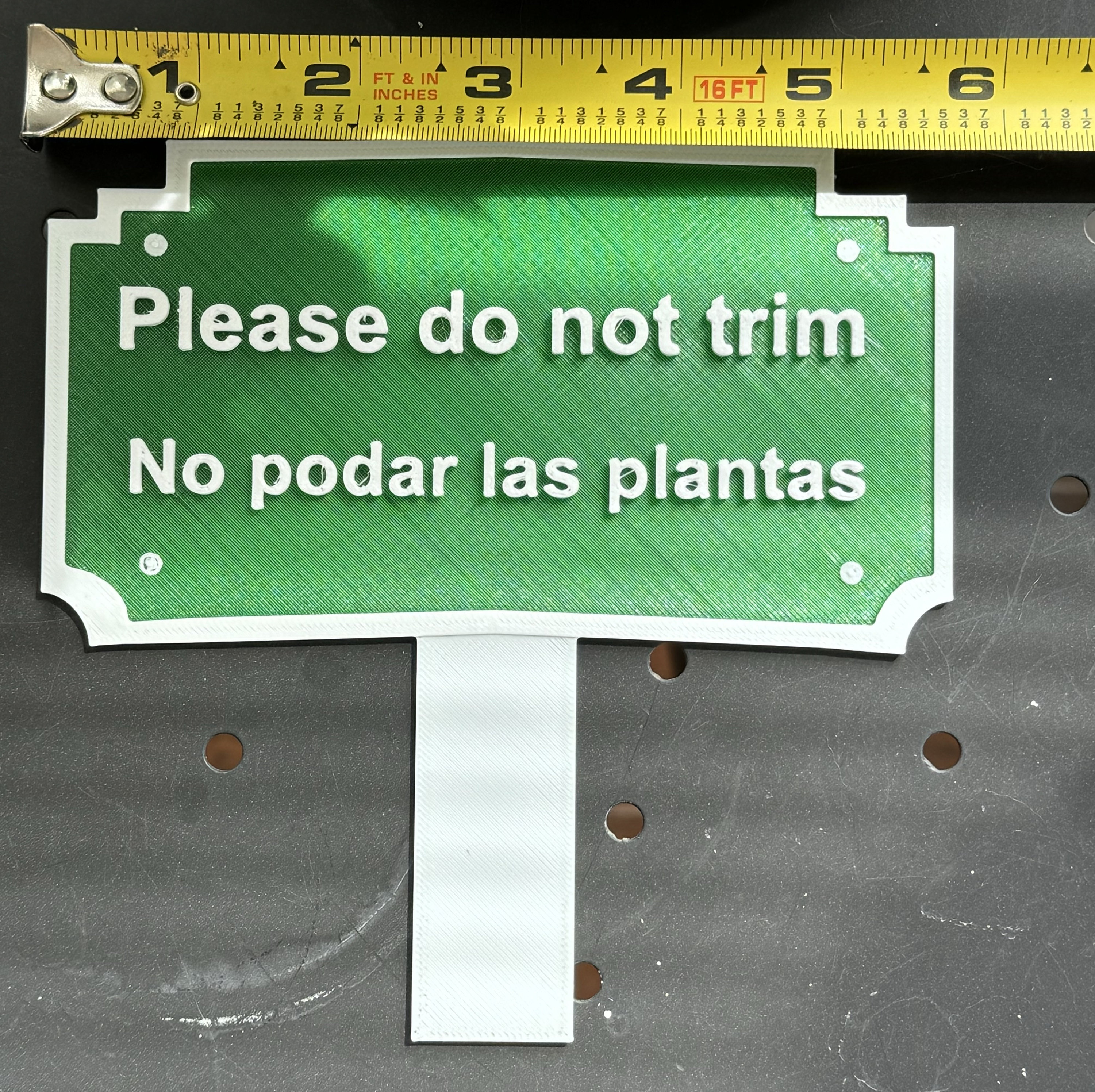 Bilingual “do Not Trim” Plant Sign - Etsy
