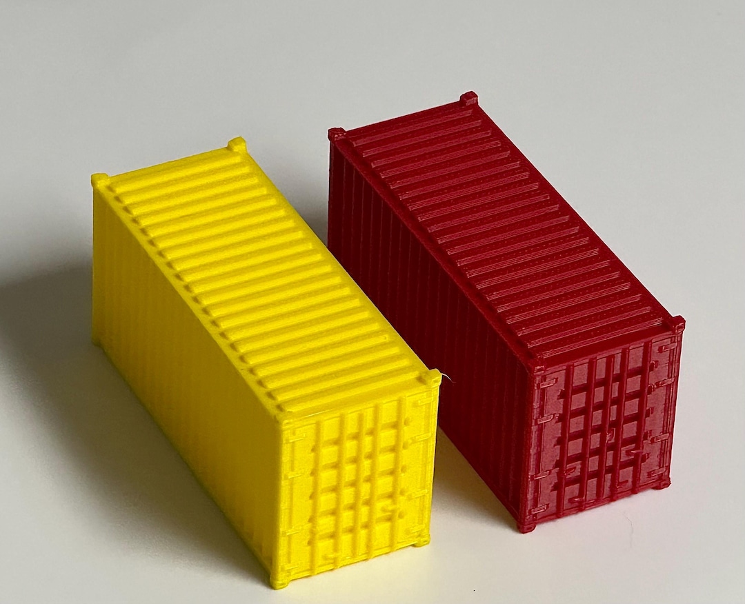 HO Scale Shipping Containers X4 (20 Feet) - Etsy