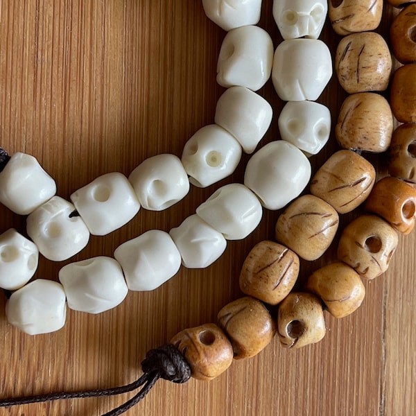 Bone Skull Bead - Etsy