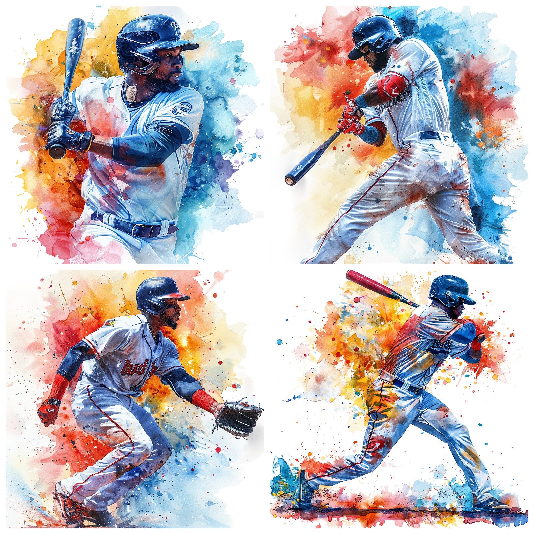 Baseball PNG Sport Game Clipart, Watercolor 47 Baseball Player Dynamic ...