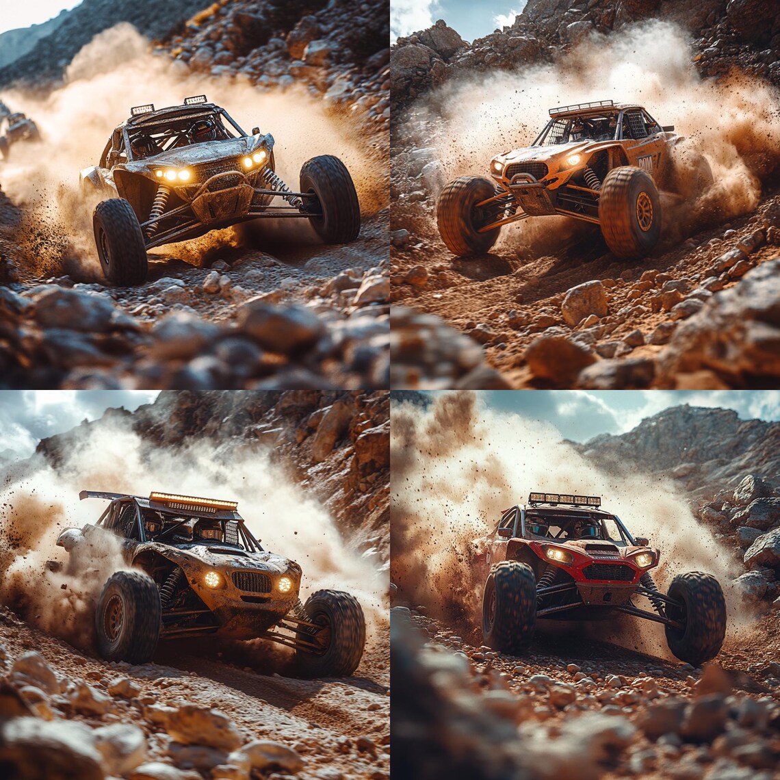 Off-road Fury Buggies on Rugged Terrain PNG Clipart Bundle, Buggy ...