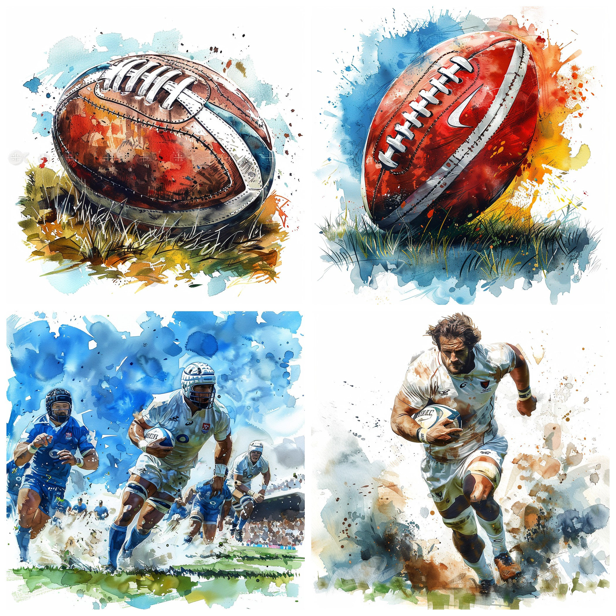 Rugby PNG Clipart, Watercolor 28 Rugby Player Snapshot Sport Image ...