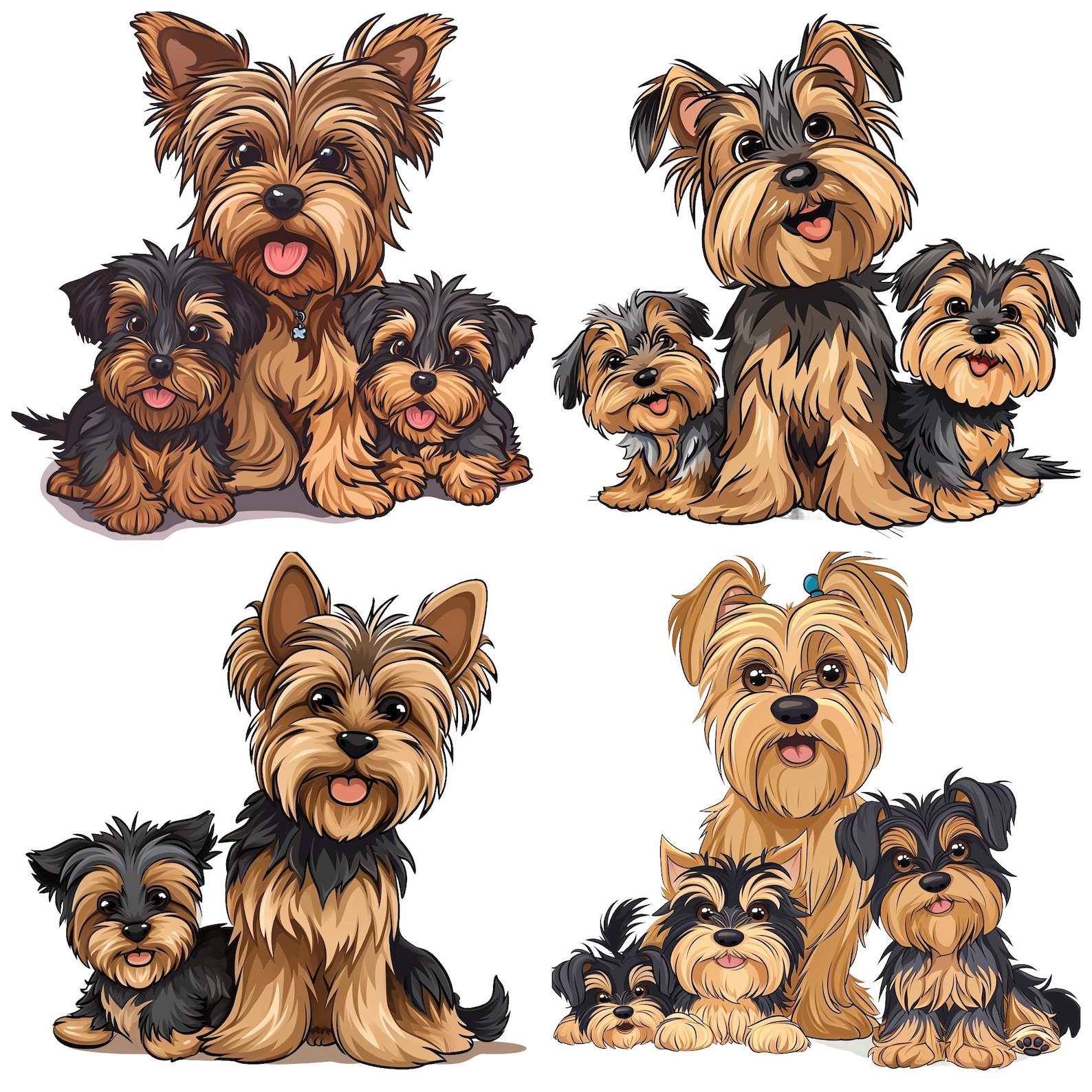 Cartoon Yorkshire Terrier PNG Clipart, 33 Adorable Yorkshire Terrier ...