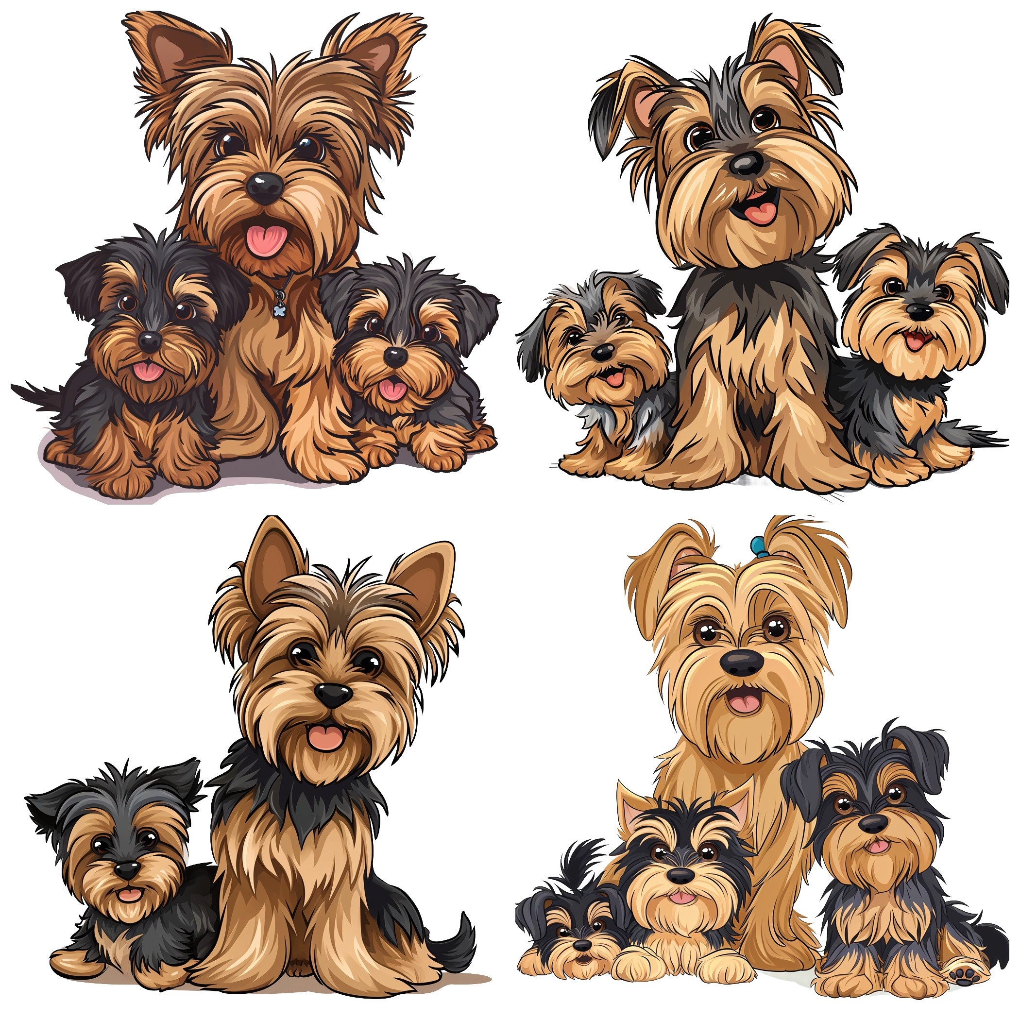 Cartoon Yorkshire Terrier PNG Clipart, 33 Adorable Yorkshire Terrier ...