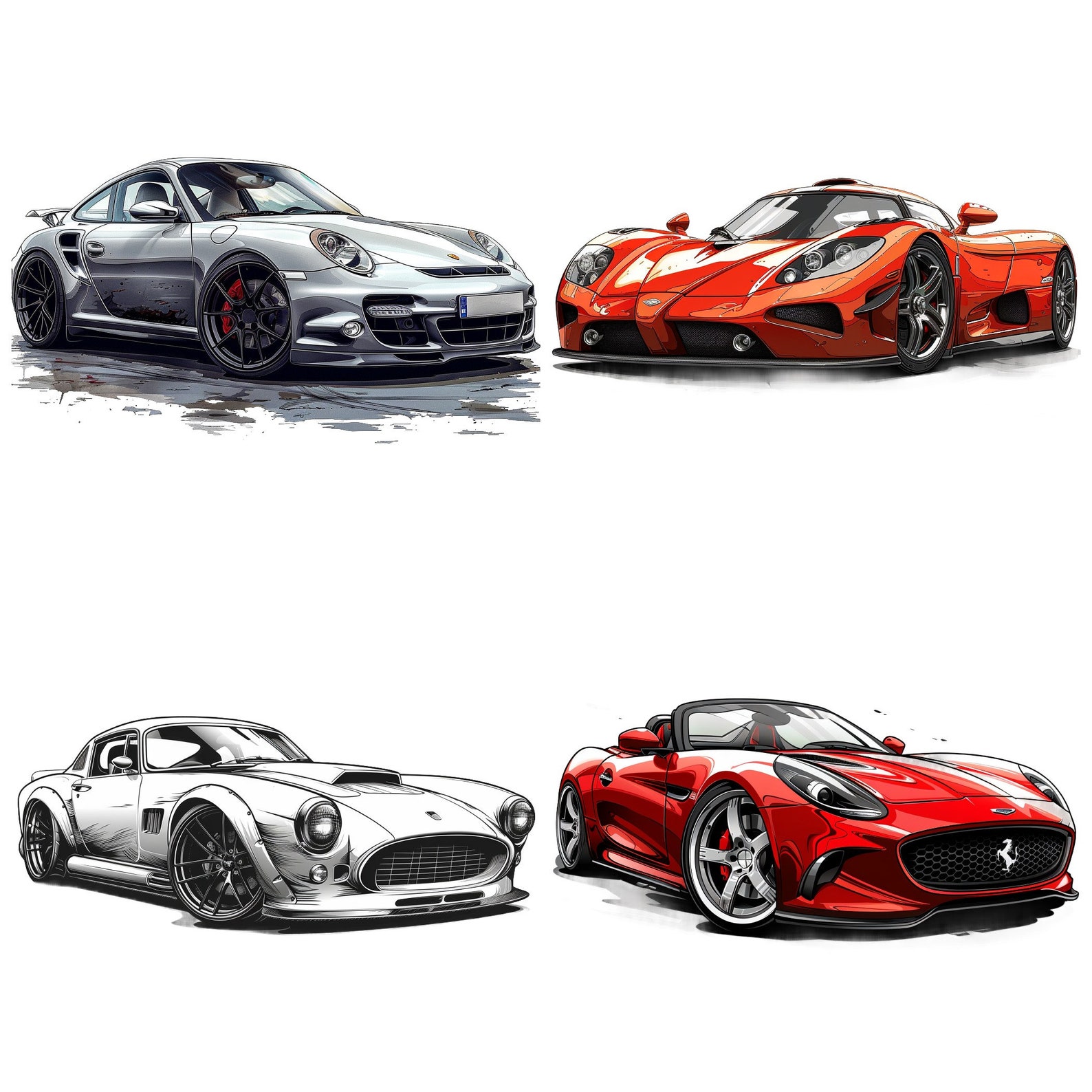 Legendary Car PNG Clipart,47 Watercolor Legendary Sport Car ...