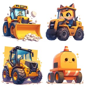 56 Cute Constraction PNG Clipart Bundle, Cartoon Engineer Nursery ...