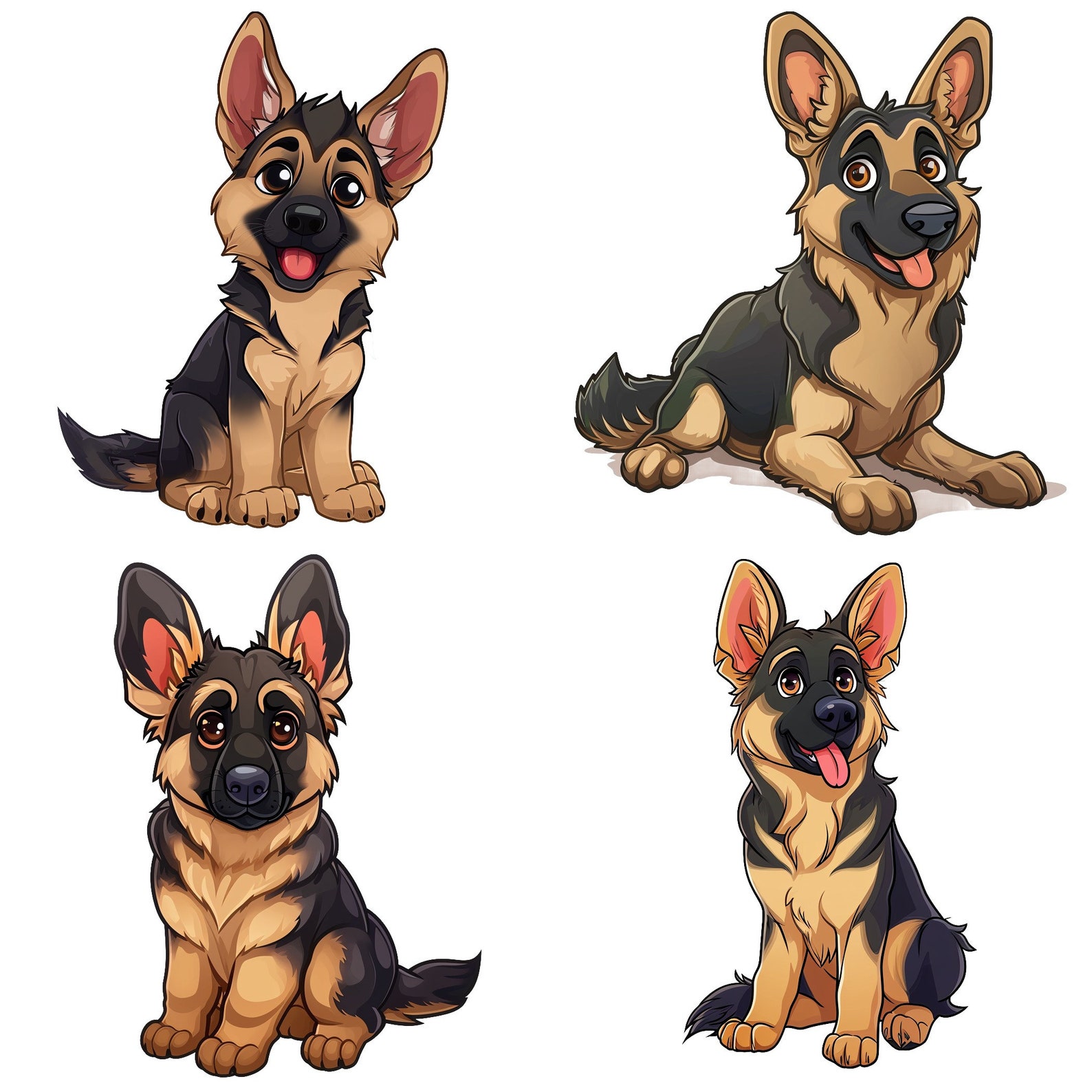 Cartoon German Shepherd Dog PNG Clipart, 42 Shepherd Character Art ...