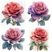 Dusty Rose PNG Clipart, Watercolor 32 Vintage Rose Transparent ...