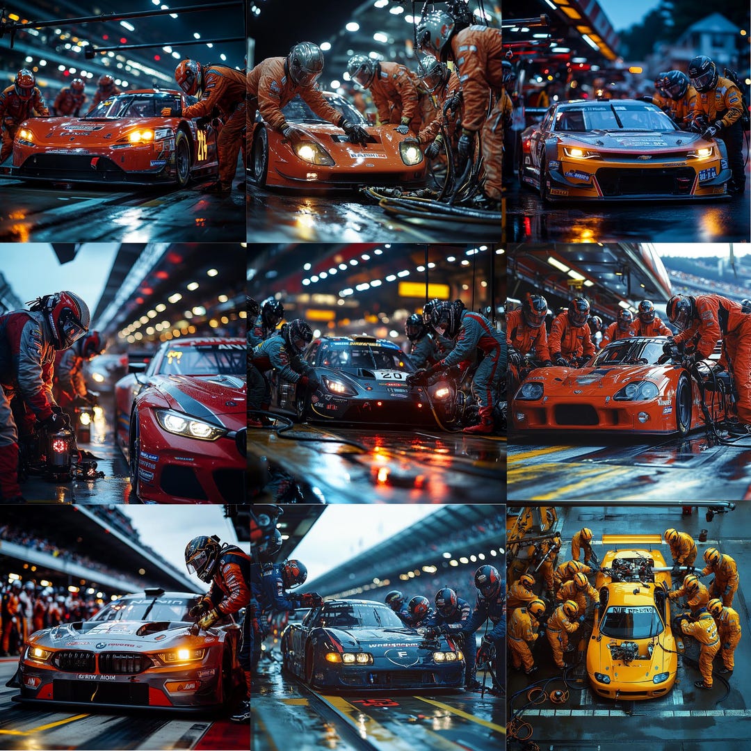 NASCAR Pit Stop Scenery PNG Clipart Bundle, Pit Crew Poster Realistic ...