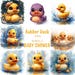 30 Rubber Duck PNG Clipart Bundle, Watercolor Cute Baby Shower ...