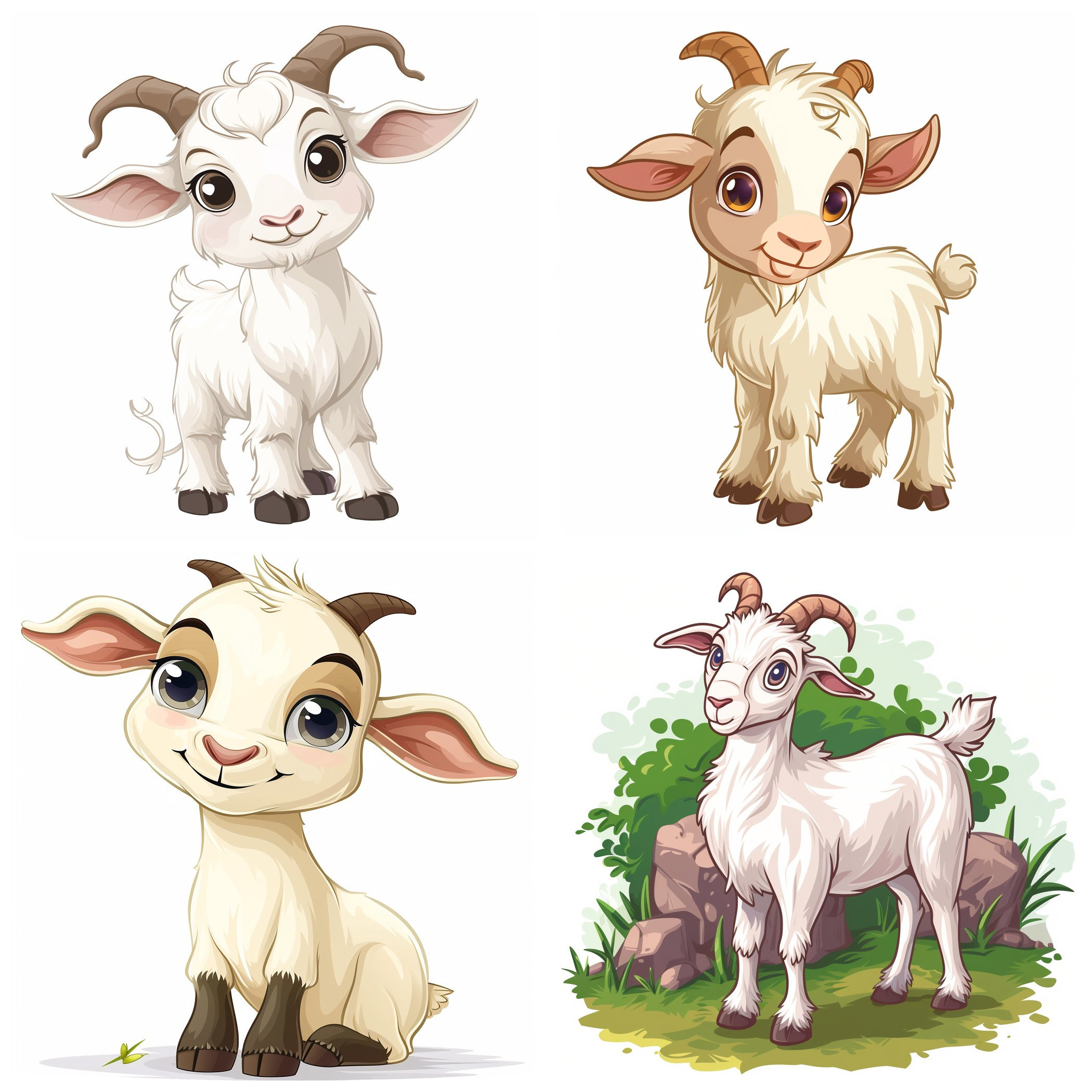 Cartoon Goat PNG Clipart, Adorable Goat Illustration, Animated Cute ...
