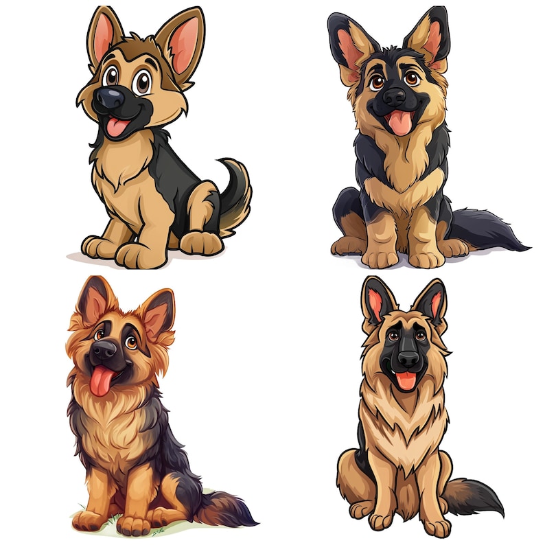 Cartoon German Shepherd Dog PNG Clipart, 42 Shepherd Character Art ...