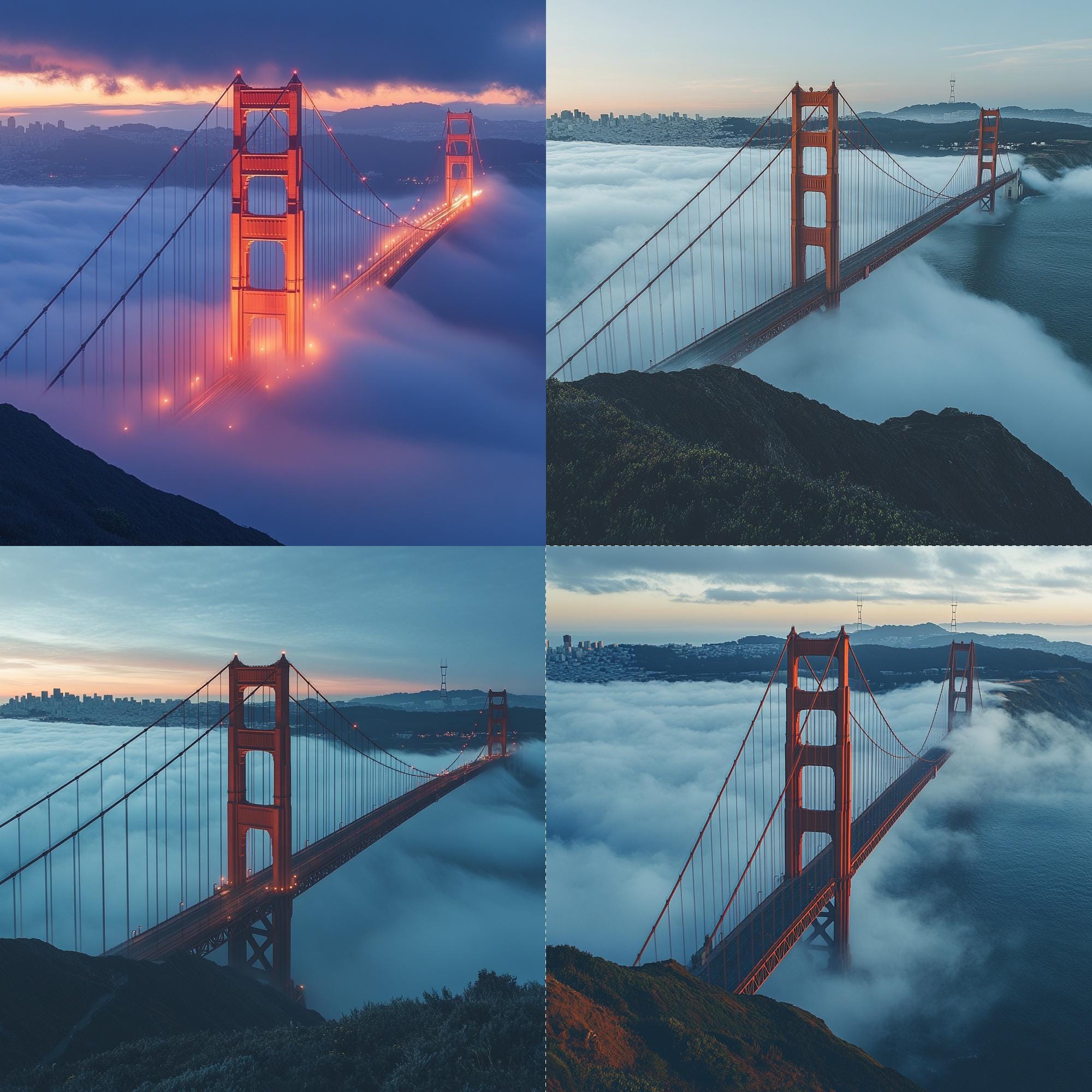 Golden Gate Landscape PNG Clipart Bundle, San Francisco Golden Gate ...