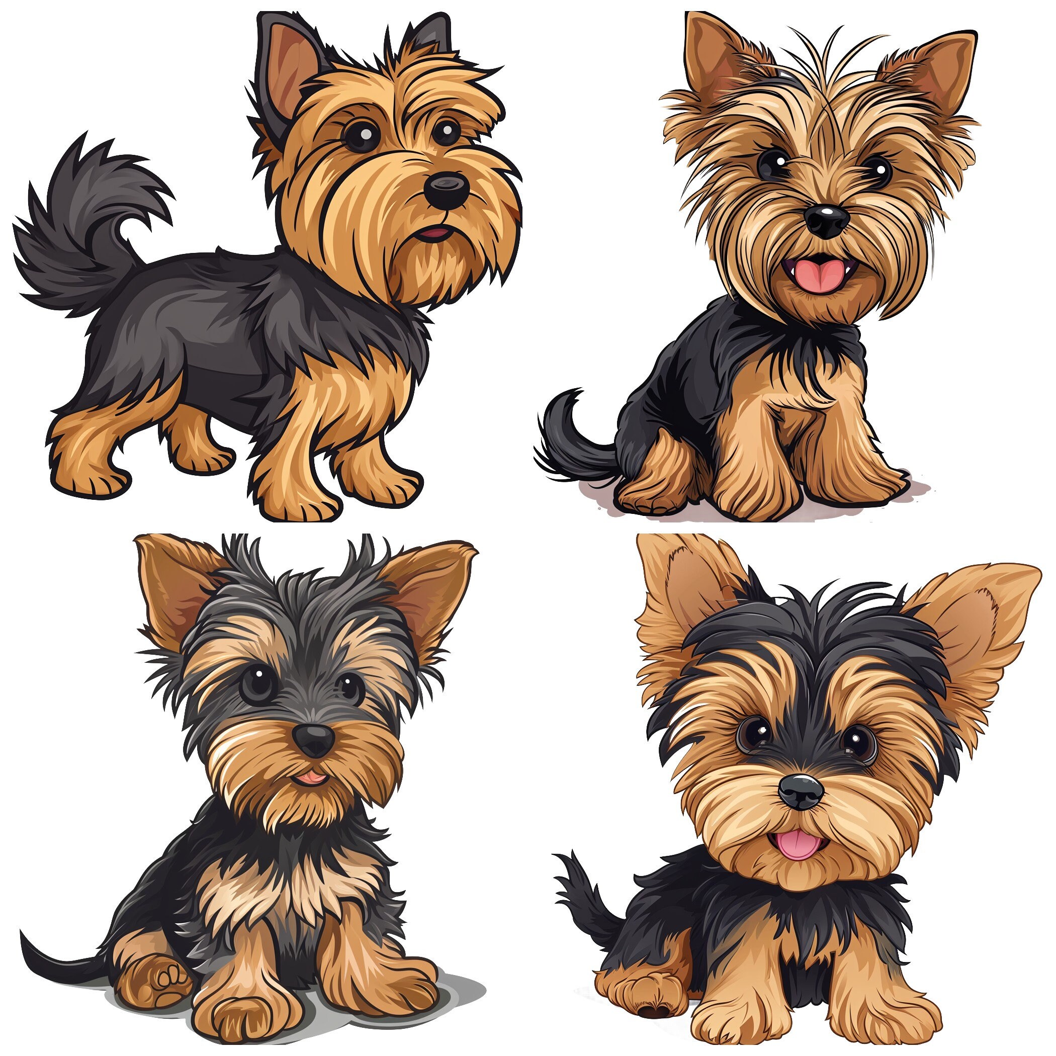 Cartoon Yorkshire Terrier PNG Clipart, 33 Adorable Yorkshire Terrier ...