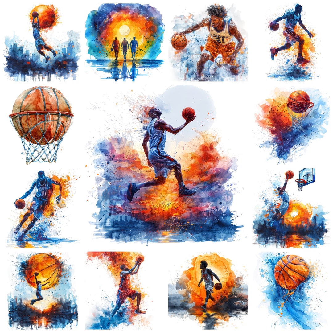 51 Basketball PNG Clipart, Watercolor Basketball Sport Player Snapshot ...