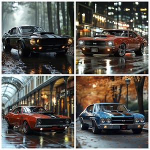 49 Sleek Muscle Car Photography PNG Bundle, Powerful Car Snapshot Image ...