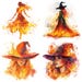 Fire Witch Watercolor Clipart PNG Bundle (commercial Use) - Etsy