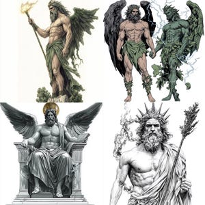 35 Zeus PNG Clip Art Bundle, Watercolor Greek God Zeus Art Images, Zeus ...