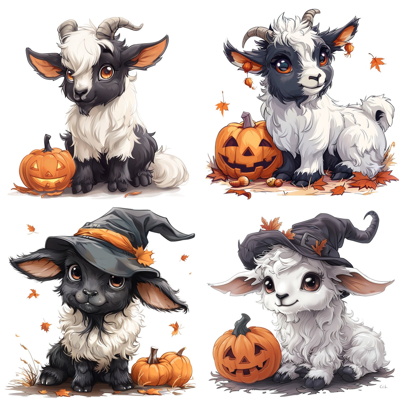 Watercolor Halloween Costume Goat PNG Clipart, Spooky Illustration ...