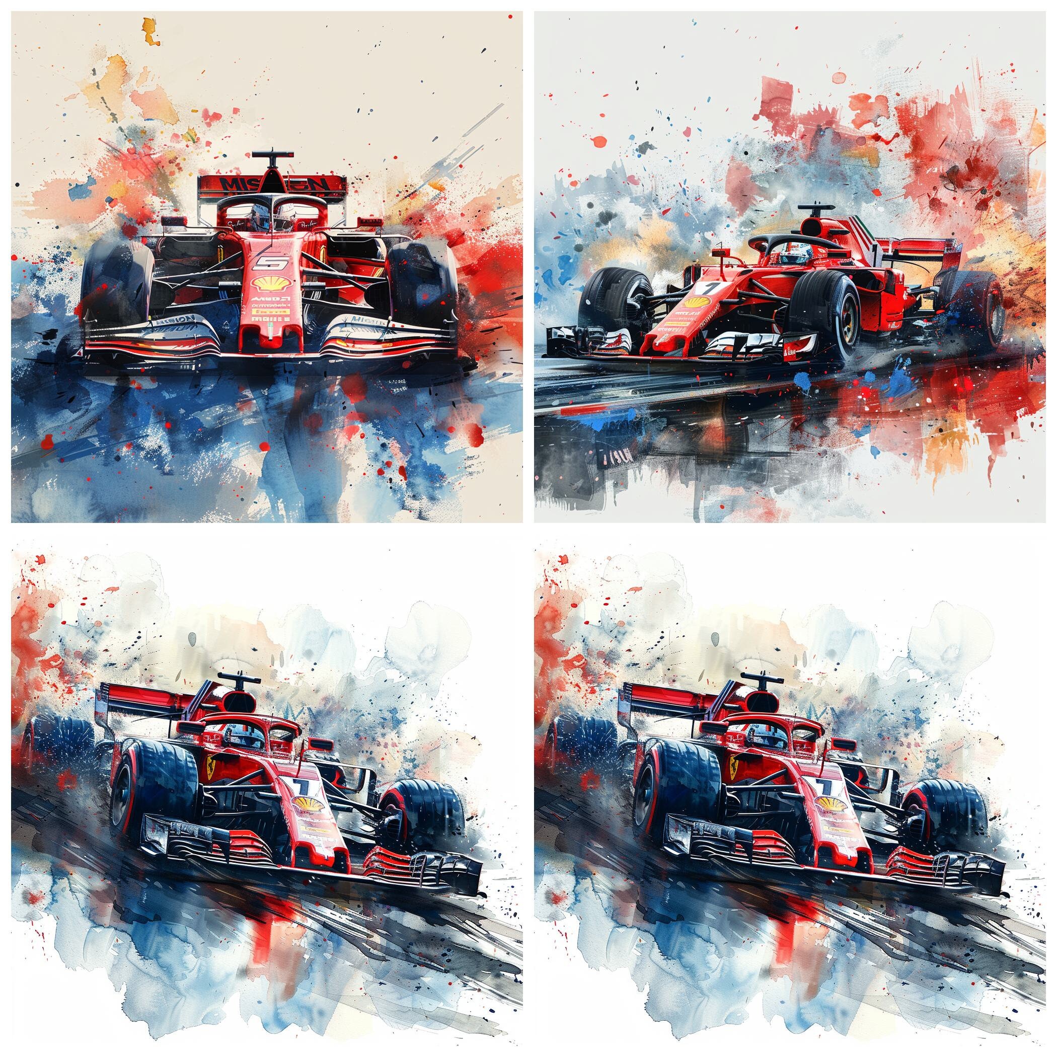 Formula 1 PNG Clipart, Watercolor F1 Race Car Poster Image, Motorsport ...