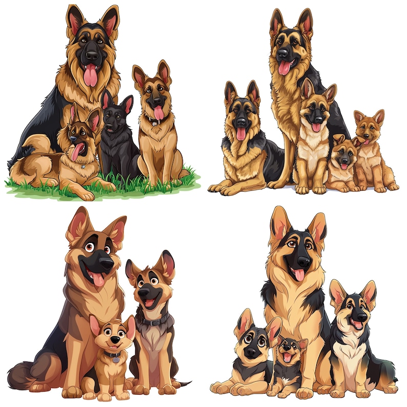 Cartoon German Shepherd Dog PNG Clipart, 42 Shepherd Character Art ...