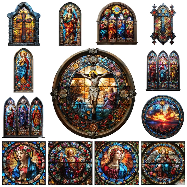 Stained Glass Religious Window - Etsy