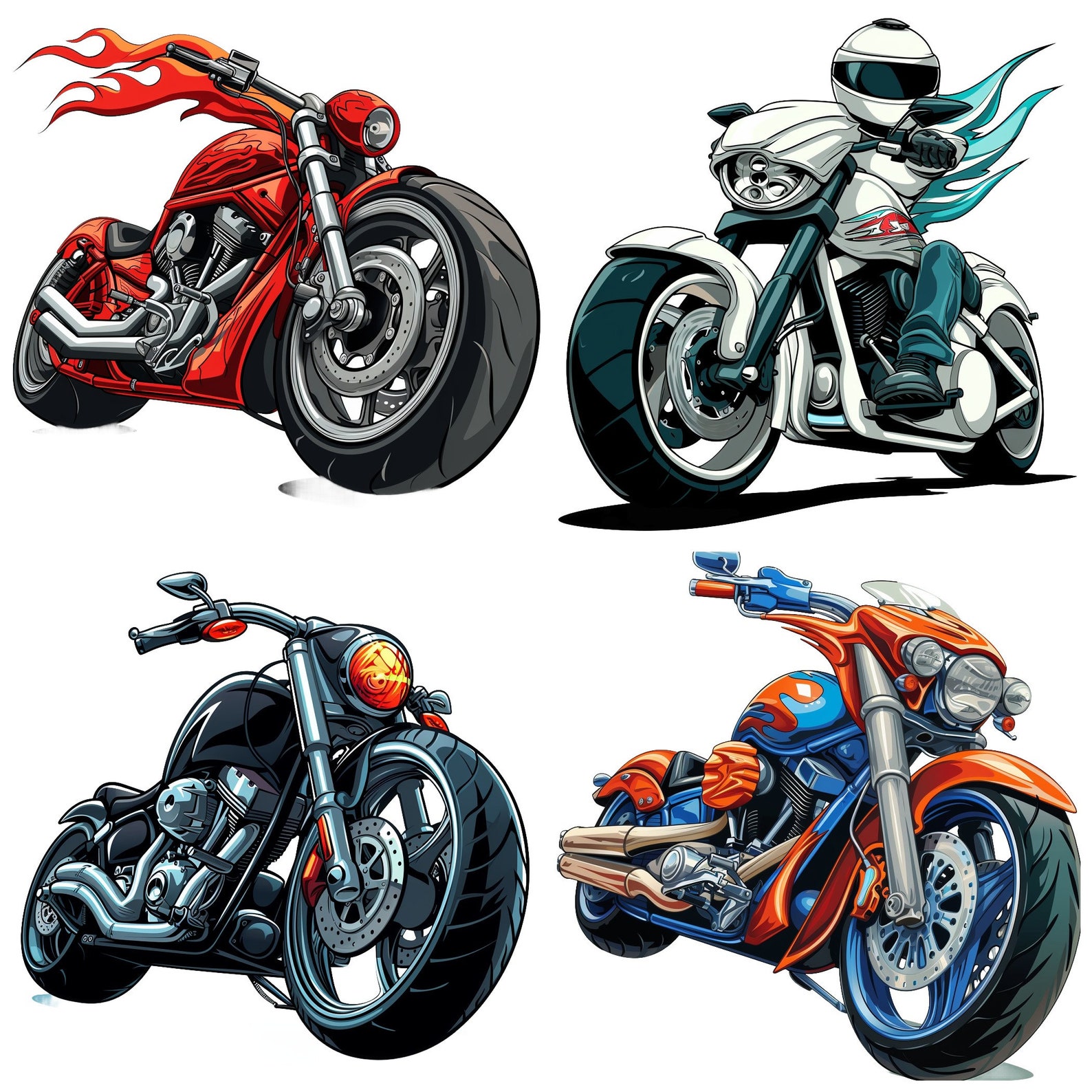 Cartoon Motorbike PNG Clipart, 37 Motorcycle Cartoon Character Image ...
