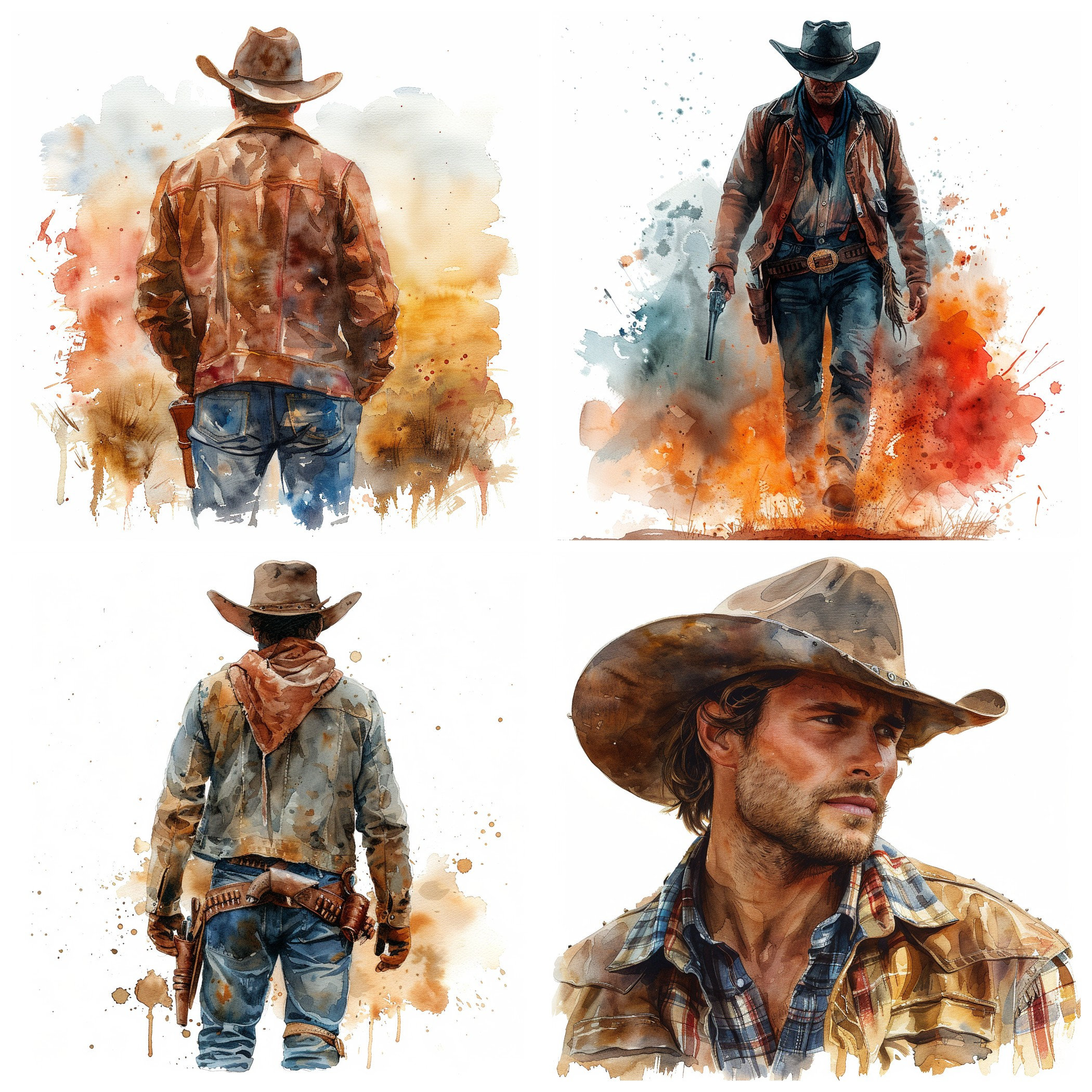 Cowboy PNG Clipart, Watercolor 33 Wild West Cowboy Scenery Images ...