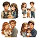 Chibi Family PNG Clipart Bundle, Cute Cartoon Illustration (commercial ...