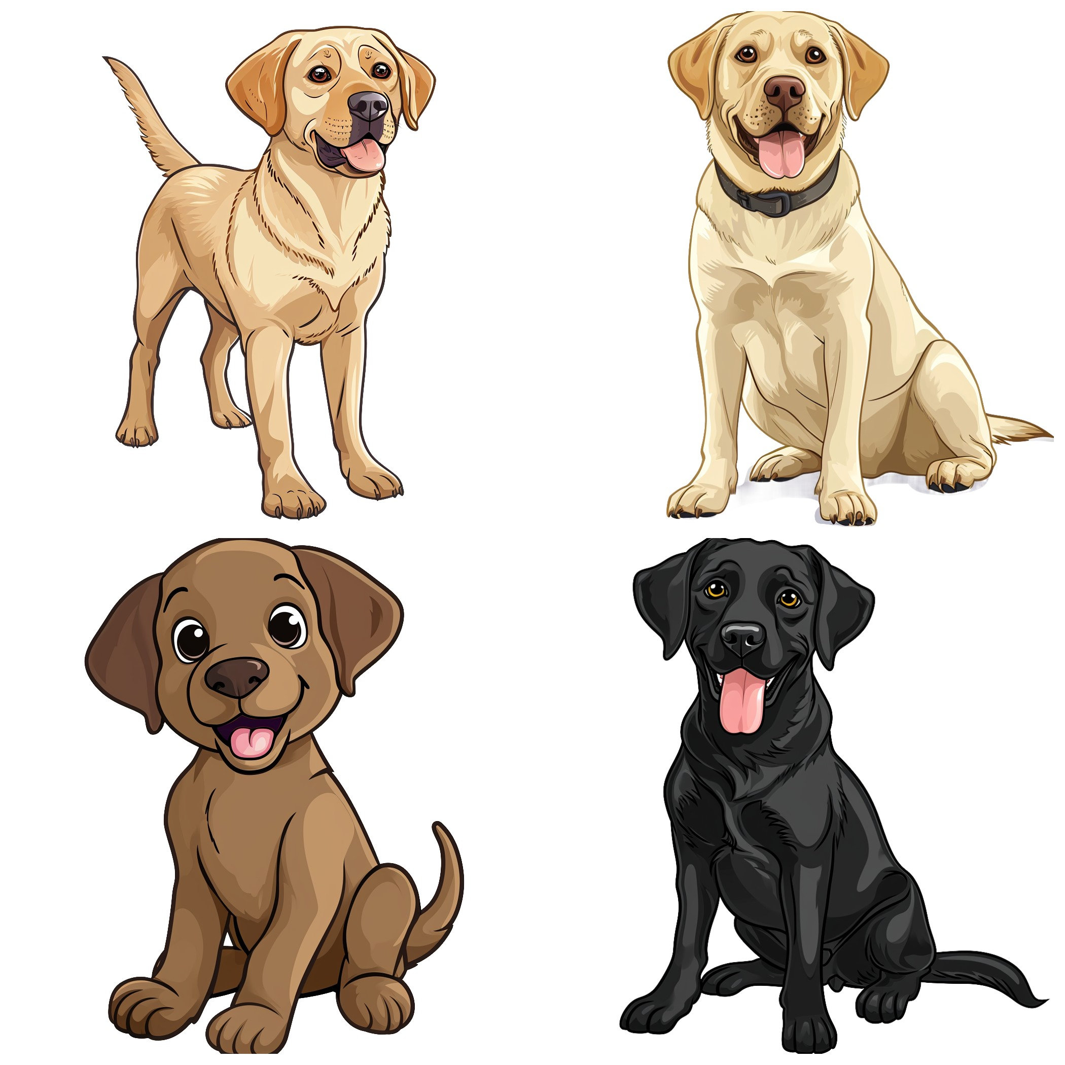 Cartoon Labrador Retriever PNG Clipart, 43 Adorable Labrador Dog Breed ...