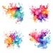 40 Watercolor Splash PNG Clipart Bundle, Color Splash Illustration ...
