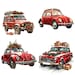 Christmas Car PNG Clipart, Watercolor 28 Xmas Car Scenery Illustration ...