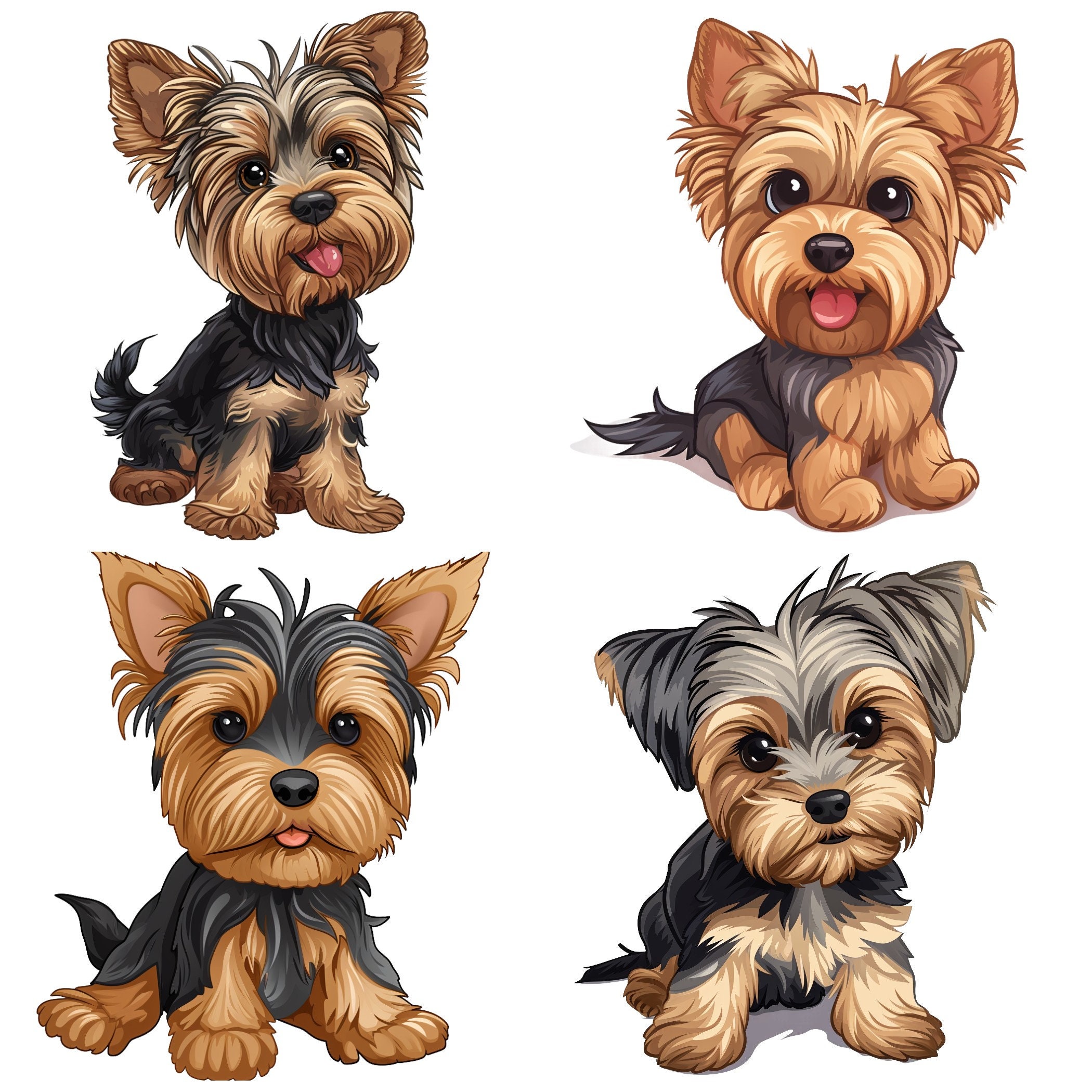 Cartoon Yorkshire Terrier PNG Clipart, 33 Adorable Yorkshire Terrier ...